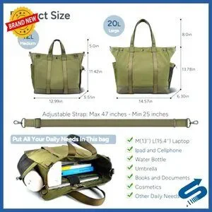 Bags | Laptop Tote Bag Multipocket Detachable Strap Professional Travel ...